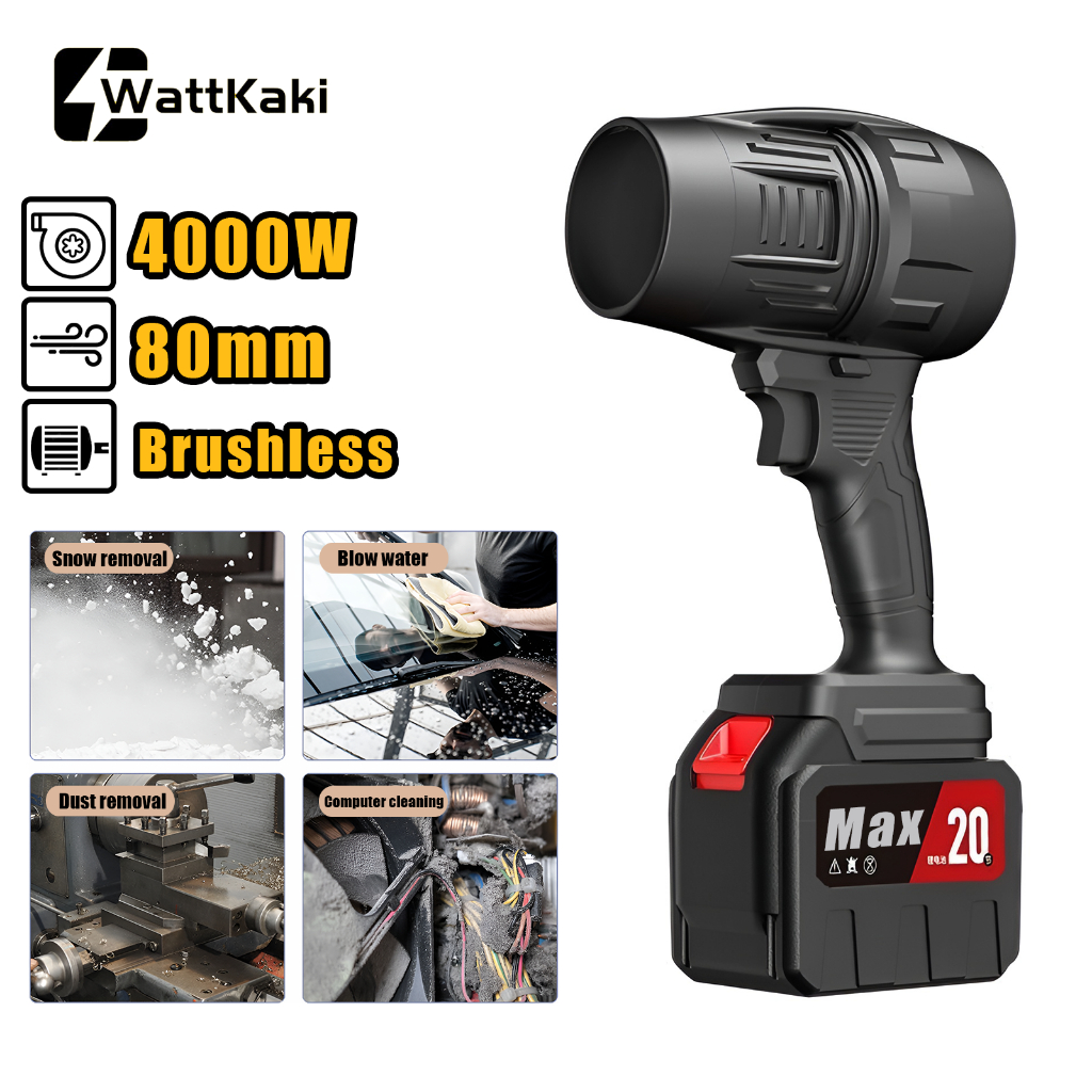 4000W 80m/s Handheld Cordless Turbo Fan Turbo Jet Blower Cordless ...