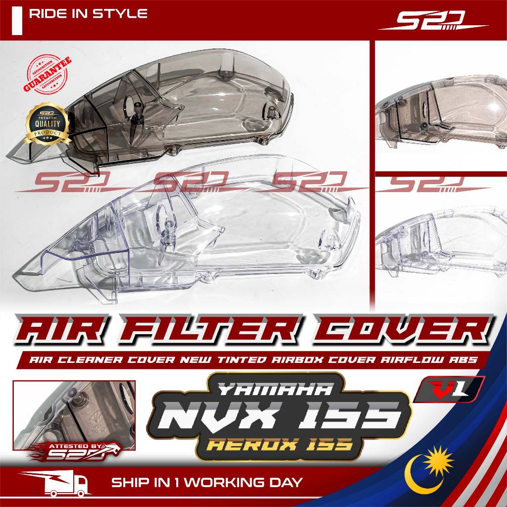 Air Filter Cover IMPORT NVX V1 Air Cleaner Cover New Tinted Airbox ...