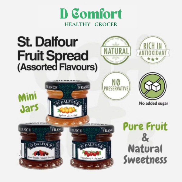ST DALFOUR Fruit Spread/Jam 28g (Mini) Natural, No Added Sugar, Healthy ...