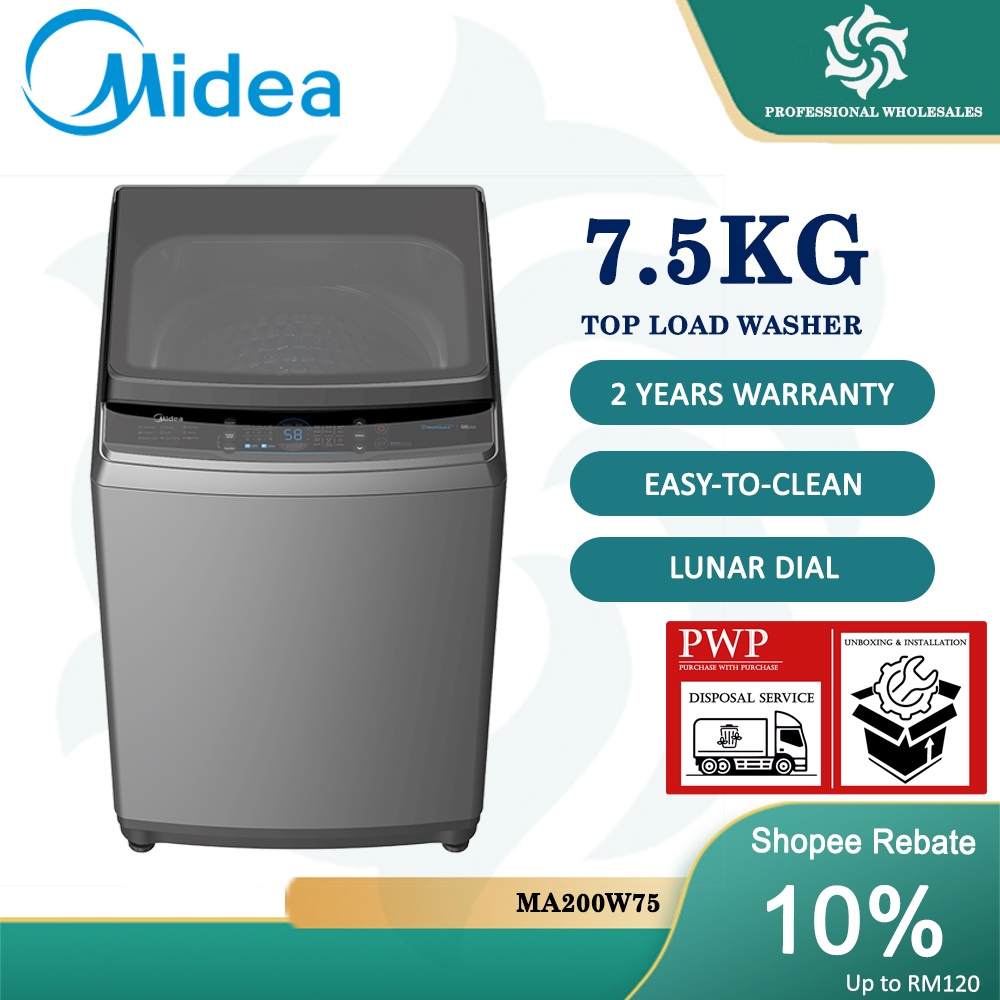 Midea 7.5KG / 85KG / 9.5KG Top Load Fully Auto Washing Machine | Shopee ...