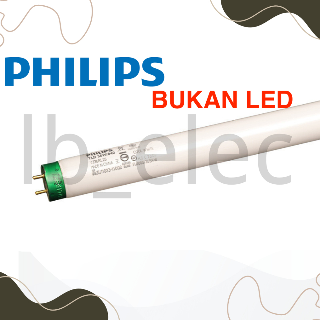 PHILIPS T8 18W/765 ,18W/865 ,18W/827 ,18W/840, 36W/765, 36W/827, 36/865 2FT/4FT (Lampu Panjang ...