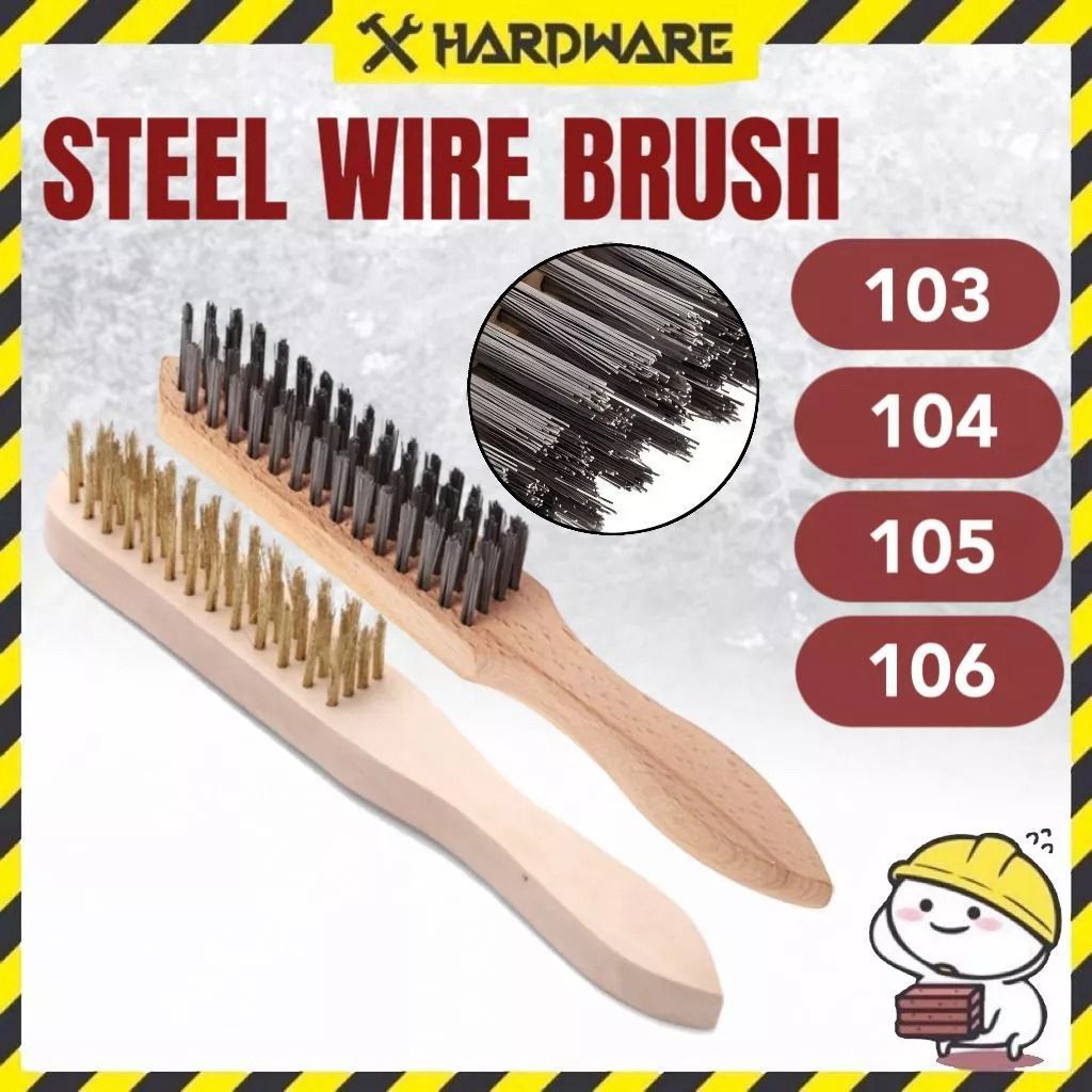 103 , 104 , 105 , 106 STEEL WIRE HAND BRUSH/RUST REMOVAL METAL CLEANING ...