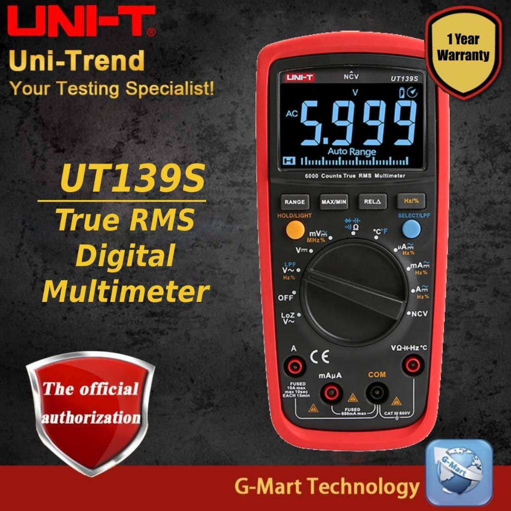 UNI-T UT139S UT139C True RMS Digital Multimeter | Shopee Malaysia