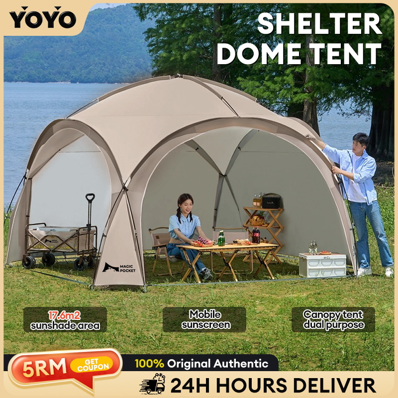 Outdoor Camping Dome Shelter Dome Tent Portable Waterproof Flysheet ...