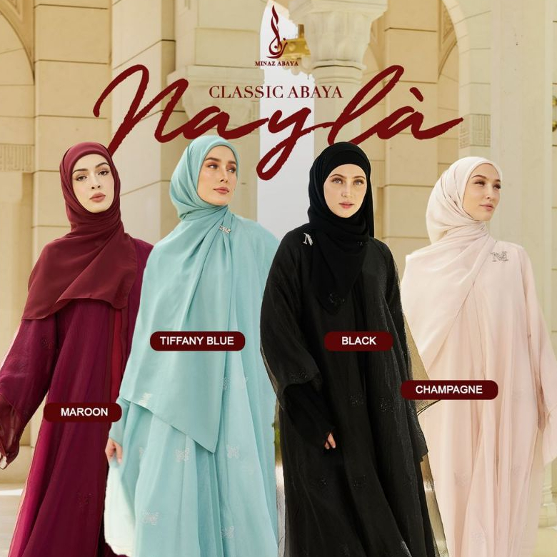 MINAZ ABAYA | NAYLA CLASSIC ABAYA | Shopee Malaysia