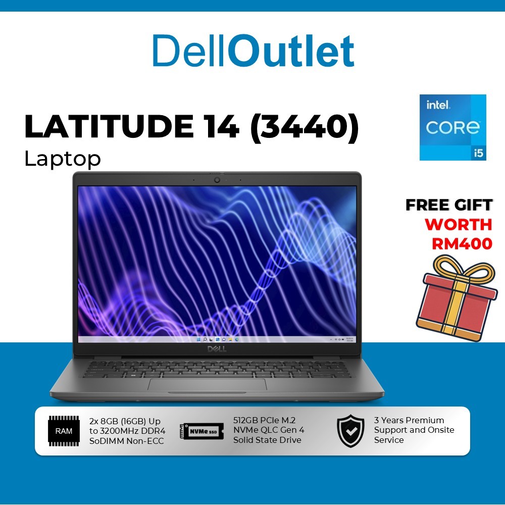 Dell Latitude 14 3440 Laptop (Intel Core i5-1235U/16GB RAM/512GB SSD ...