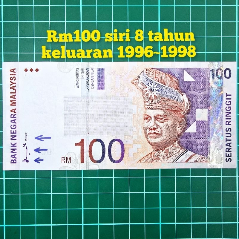 (A328) rm100 siri 8 duit lama duit kertas lama duit syiling lama mata wang lama kedai duit ...