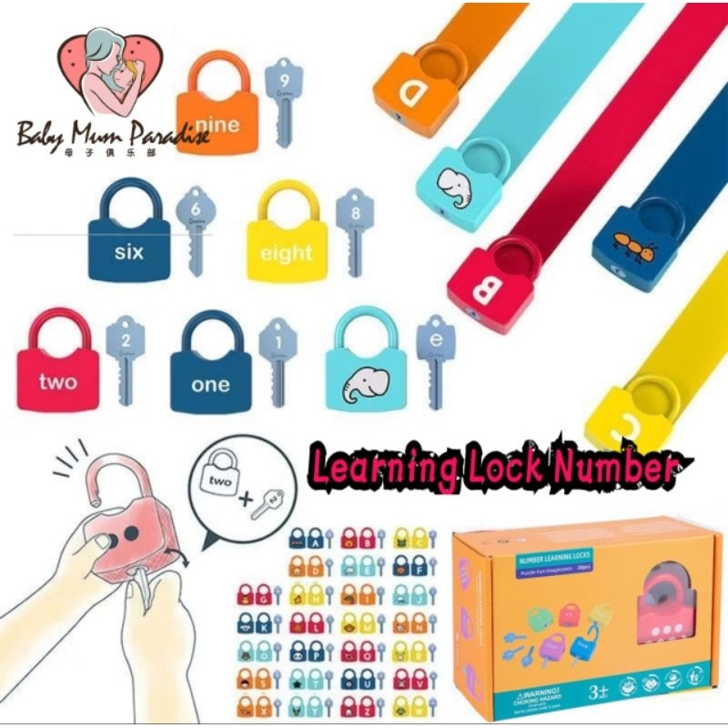 Kids Learning Locks with Keys Numbers Matching & Counting Montessori ...
