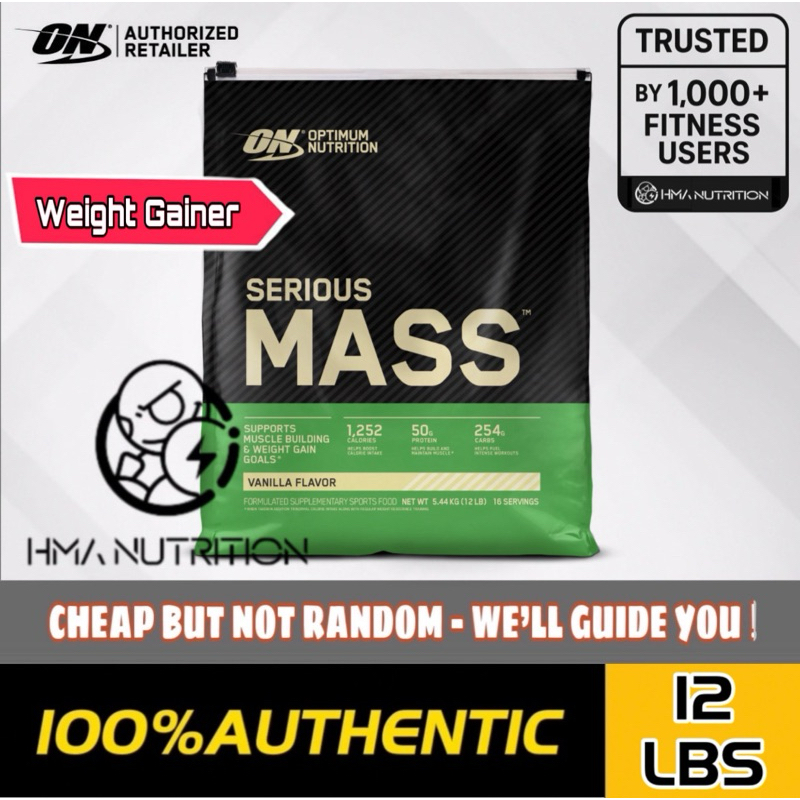 Optimum Nutrition Serious Mass (12LBS)-Weight Gain,Muscle Gain,Muscle ...
