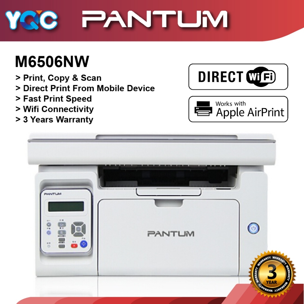 PANTUM Mono Laser Multifunction Printer M6506NW (Print/Scan/Copy) Print ...