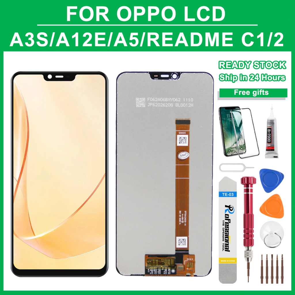 ORI LCD FOR OPPO A3S / A12E / A5 / AX5 / REALME C1 / REALME 2 RMX1809 Touch screen digitizer ...
