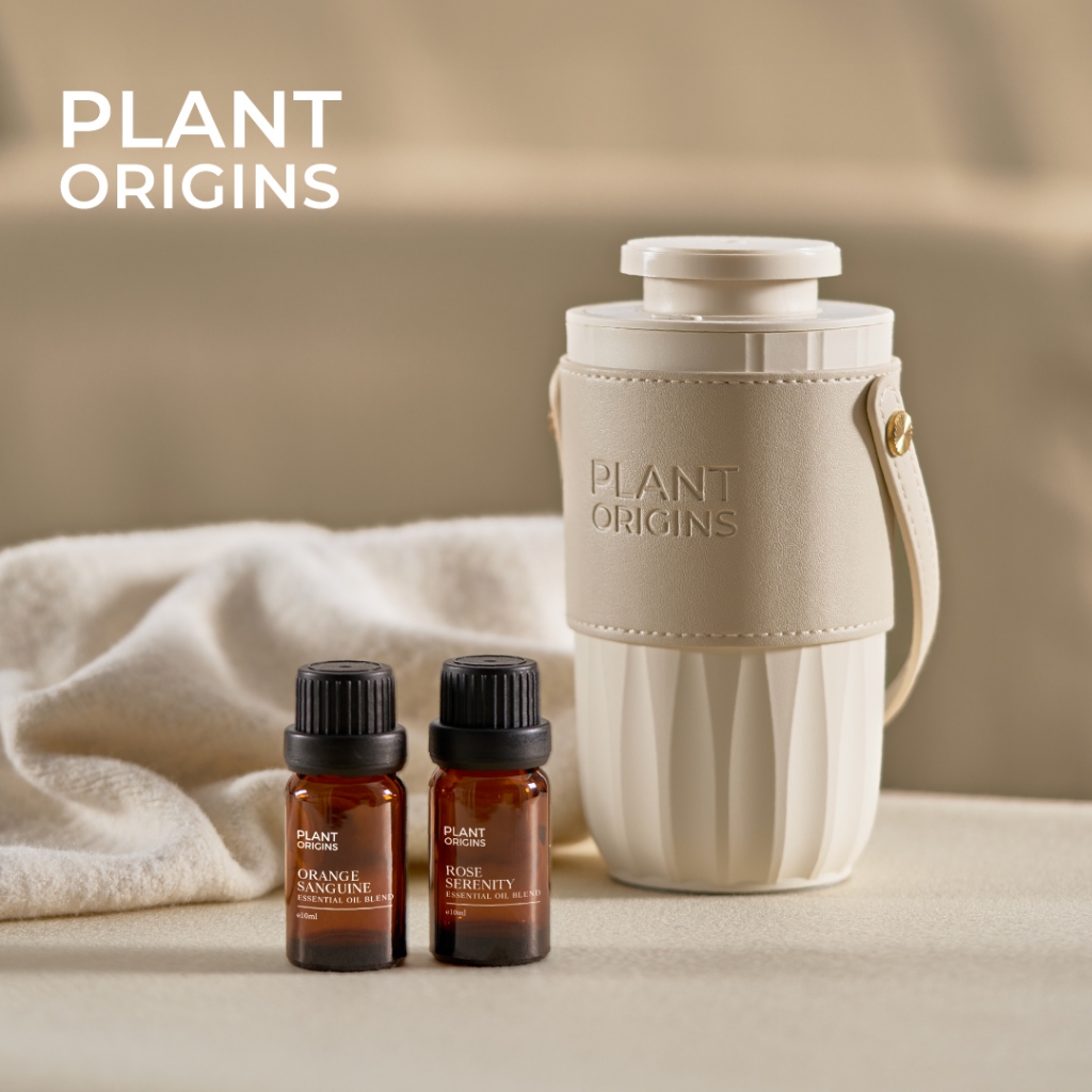 Plant Origins Aromatherapy Leather Sands Portable Nebulizing Diffuser ...