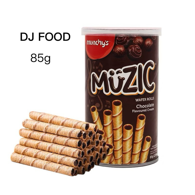 Munchy's Muzic Wafer Rolls Chocolate Flavoured Cream (85g) | Shopee ...