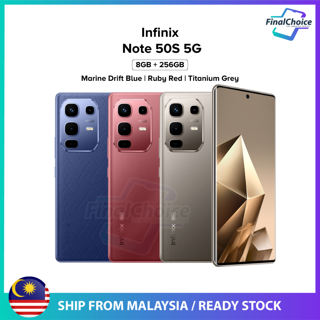 Infinix Note 50S 5G/X6870 (8GB+256GB) Original Infinix Malaysia Warranty | Shopee Malaysia
