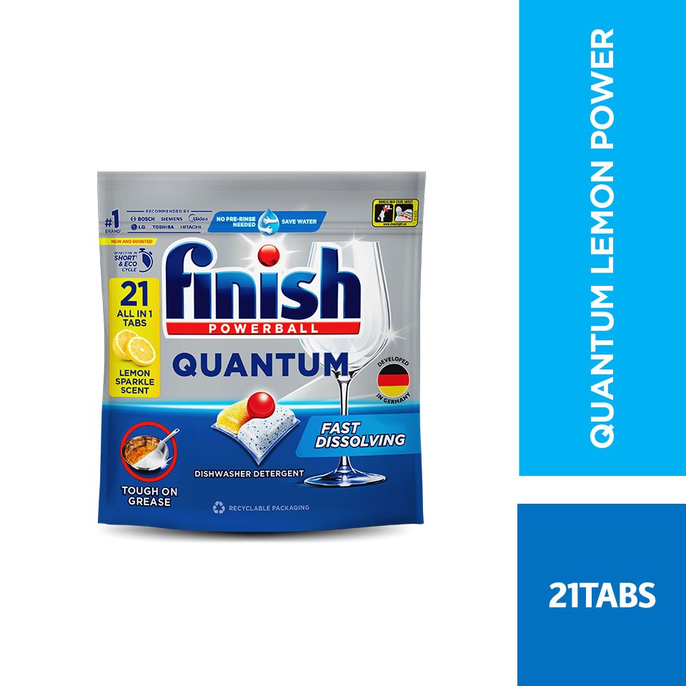 Finish Dishwasher Detergent Tablet All In One Quantum (21 Tabs ...