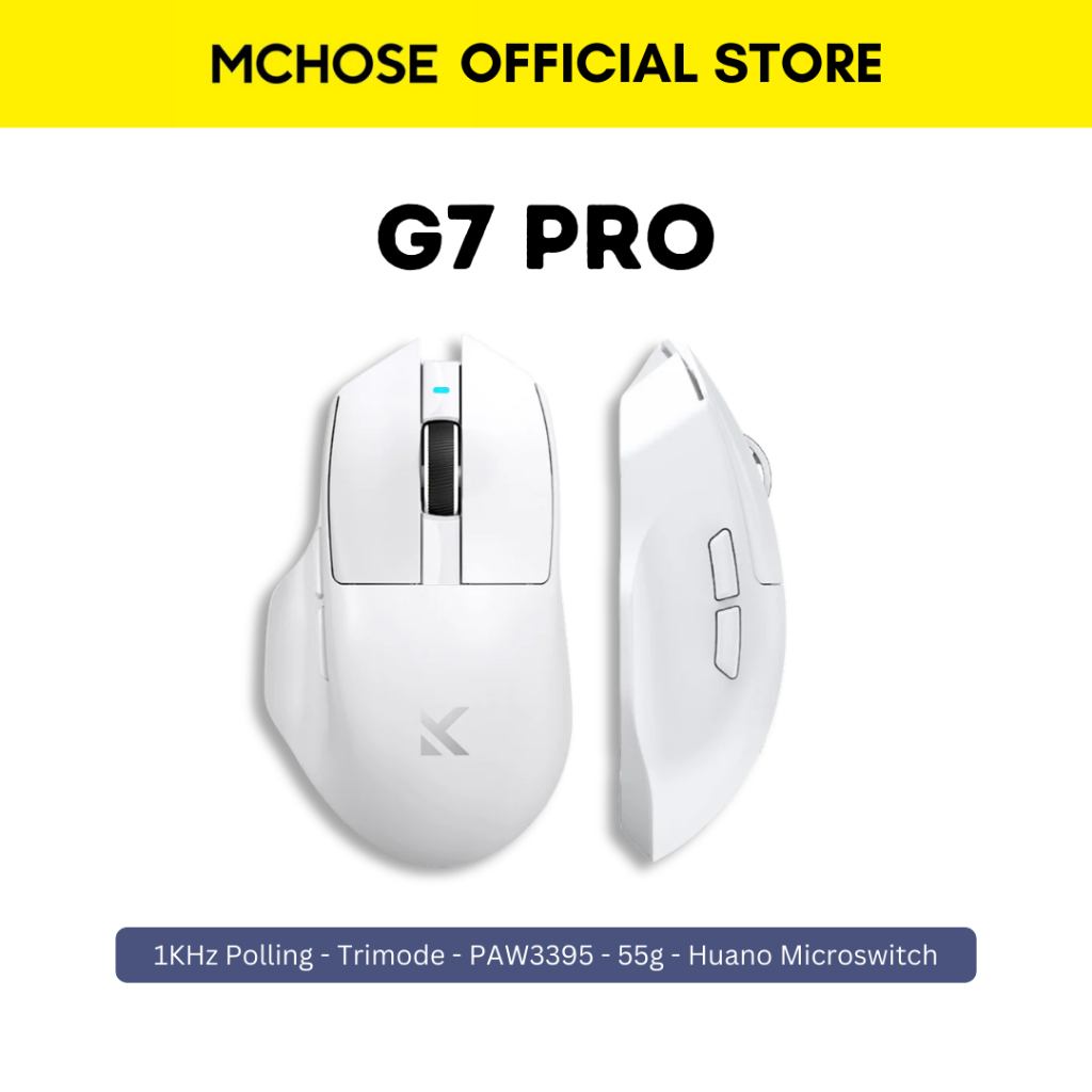 MCHOSE G7 Pro Wireless Mouse 3 Modes Connection/500mAh/Lightweight ...