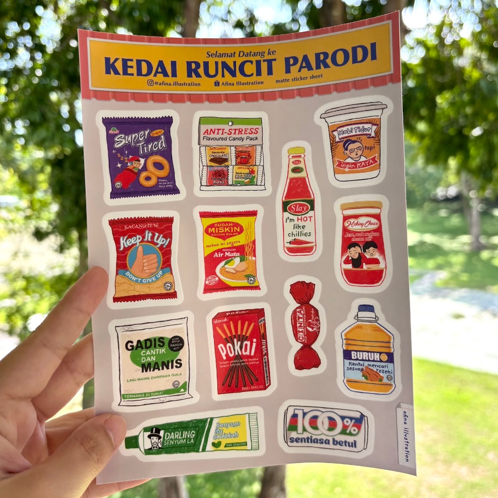 Kedai Runcit Parodi Deco Sticker Sheet [Read Description] | Shopee Malaysia