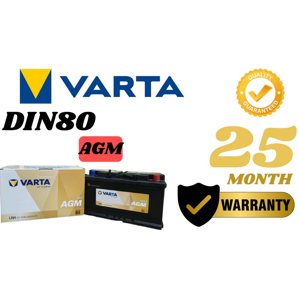 [Installation Provided] 25MONTH WARRANTY VARTA PRO MAX AGM LN4 l DIN80 l 80Ah Car Battery ...