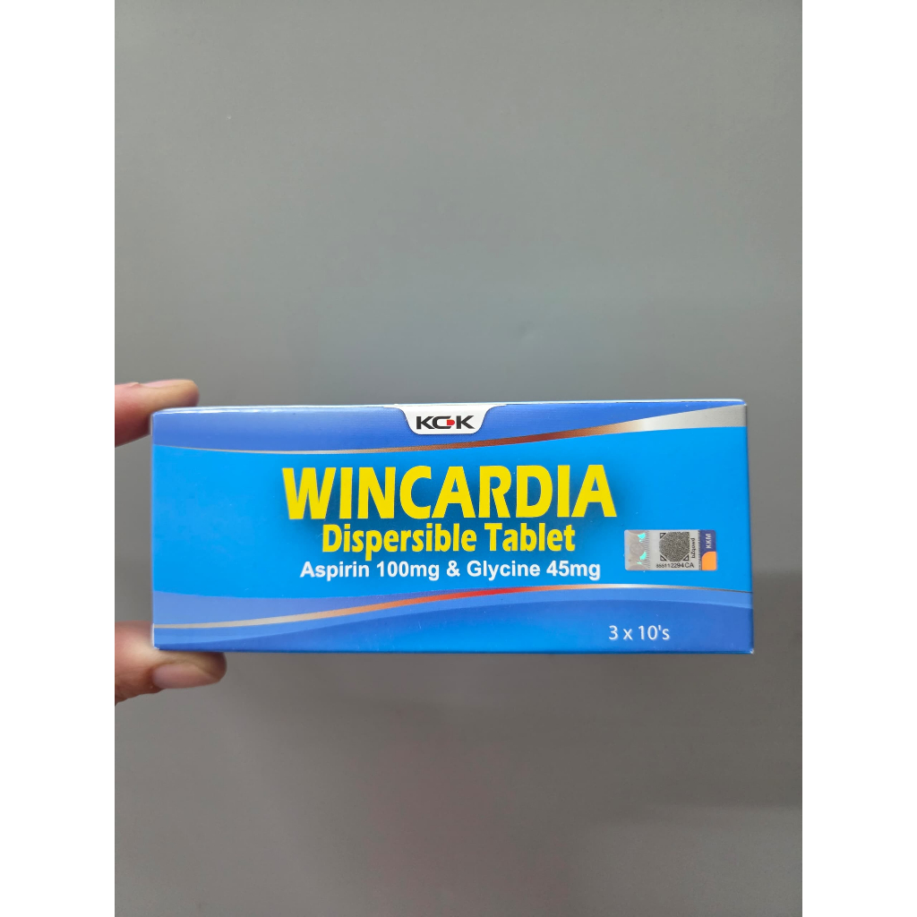KCK Wincardia Dispersible Tablet (Aspirin 100mg & Glycine 45mg) 30'S ...