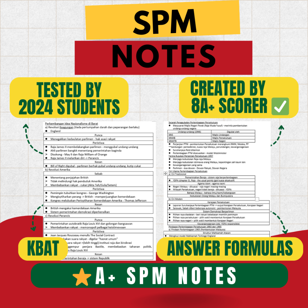 [PDF} A+ SPM 2025 KSSM Notes | Sejarah, Physics, Chemistry, Biology ...