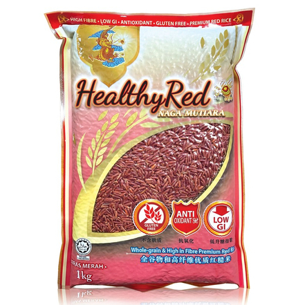 Dragon Healthy Red Rice 1kg – Wholegrain High Fibre Rice | Low GI ...