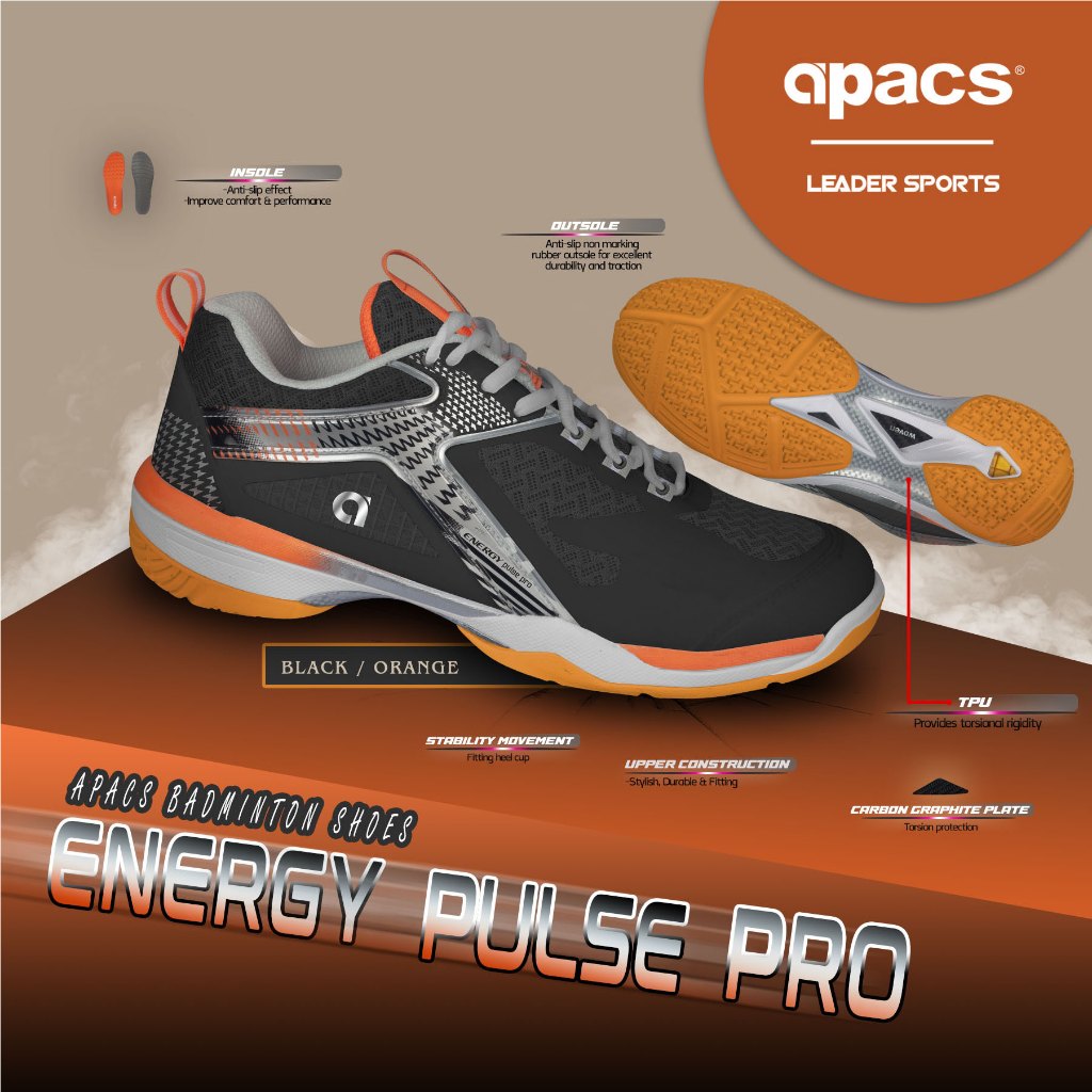(FREE SOCKS)APACS INDOOR/ON COURT PRO SERIES ENERGY PULSE PRO | Shopee ...