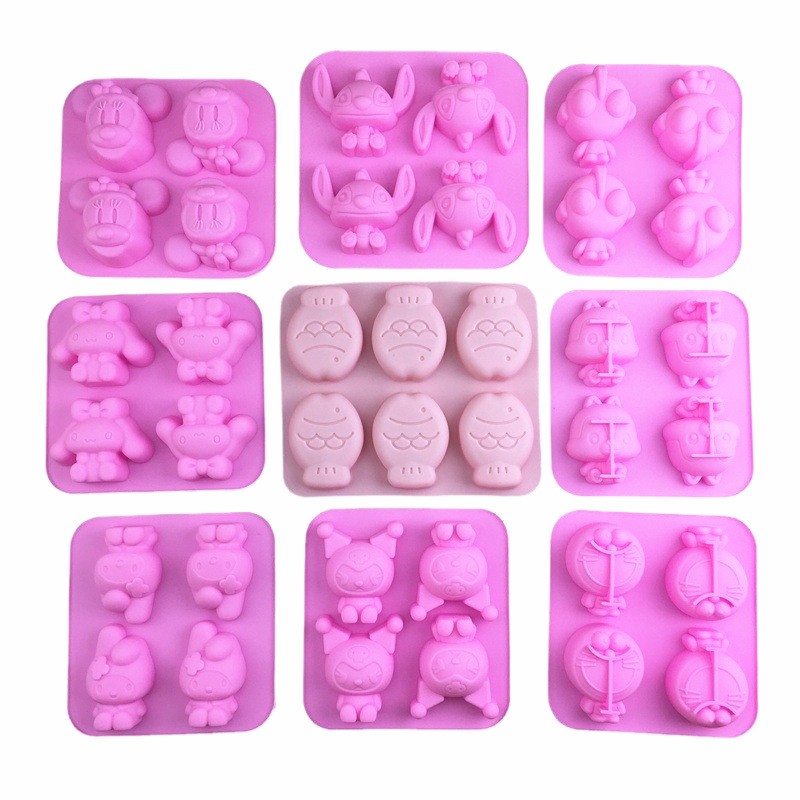 [KL] Acuan Jeli Silicone Cartoon Mold - Kuromi/Fish/Ultraman/Stitch/ 4 ...