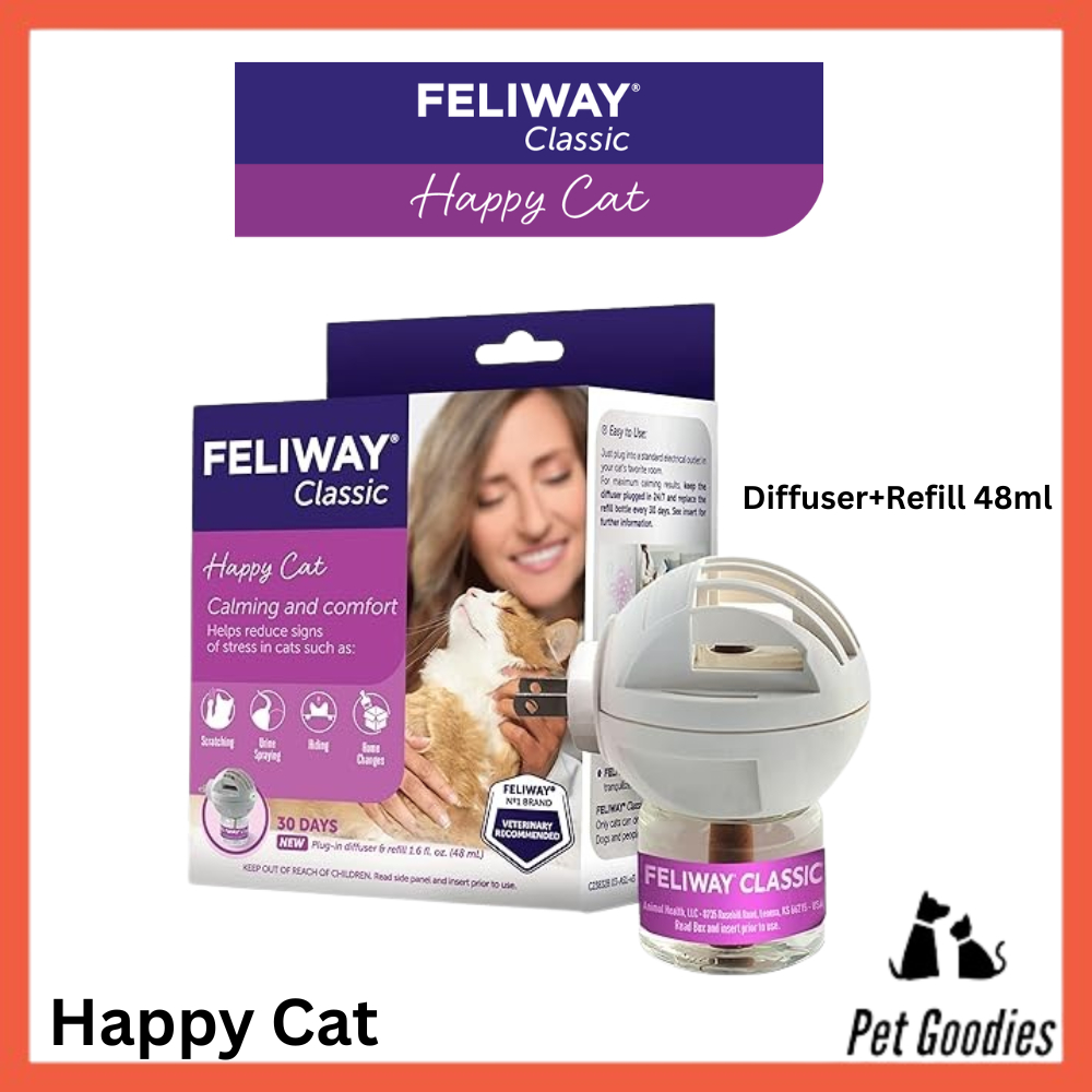 Feliway Classic Diffuser + Refill 30 Days Starter Kit Plug-In for Cat ...