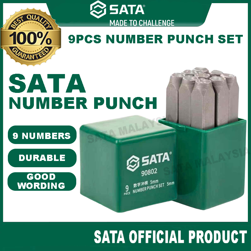 SATA Metal Number Punch Set 1-9 Number Puncher Machine Mold Metal Plate ...