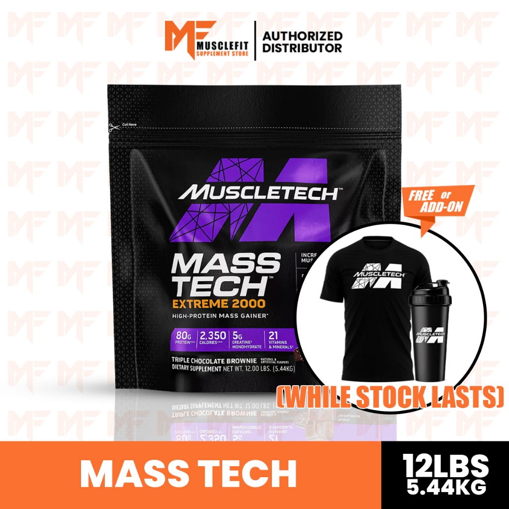 MuscleTech Mass Tech Extreme Mass Protein 2000 Fitness Supplement ...