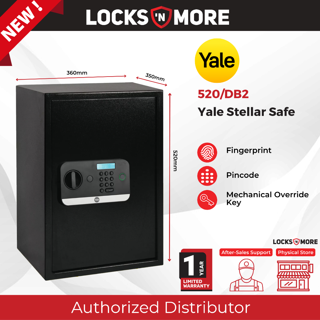 Yale Stellar 520 DB2 Biometric Safe | Fingerprint | Dual Authentication ...