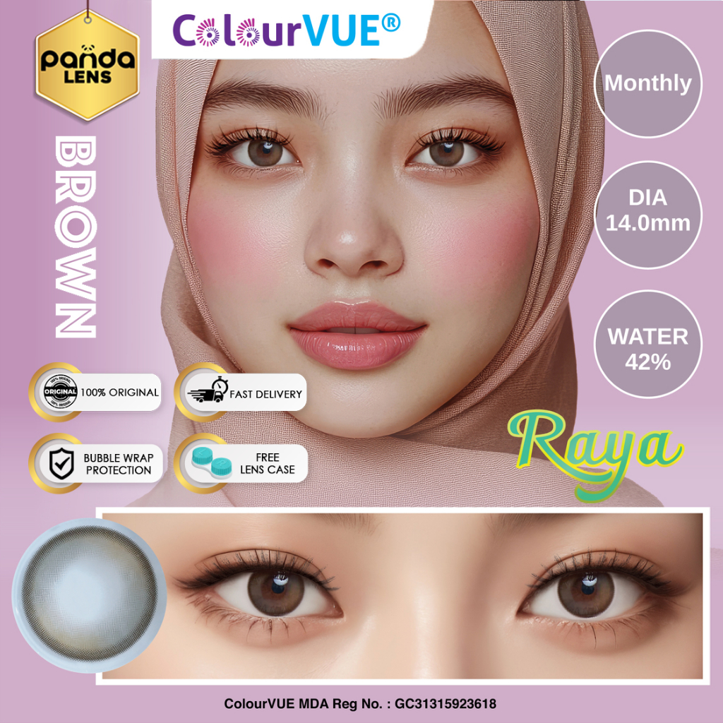 [Power 0.00 until -8.00] ColourVue Raya Monthly Color Contact Lens ...