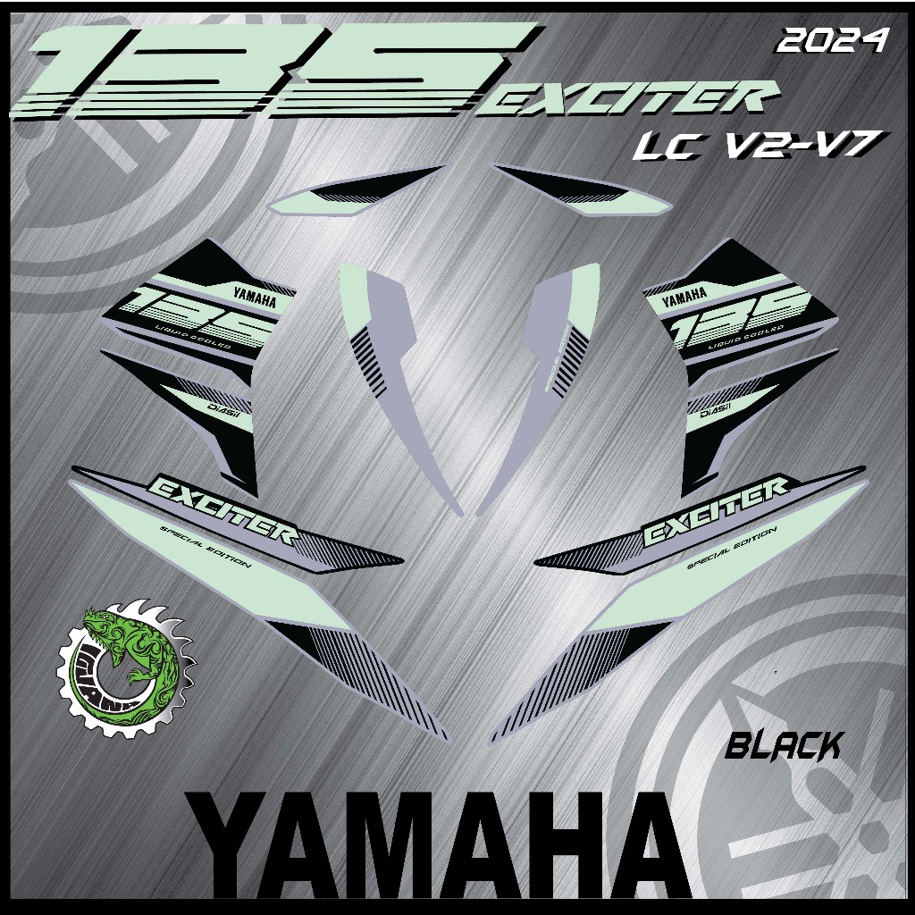 STRIPE MOTOR Yamaha LC135 V2-V7 EXCITER 2024 (A-grade) CUSTOM STRIPE ...