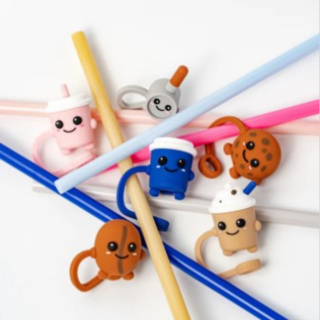 ZUS COFFEE Buddy Silicone Straw Cap 1pc [Frappe Cafe Latte Cookies ...