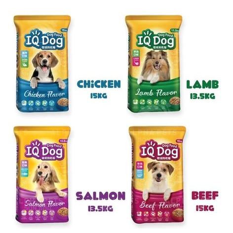 IQ Dog Food 15kg Makanan IQ Dog Chicken Beef Lamb Dry Food Kibbles ...