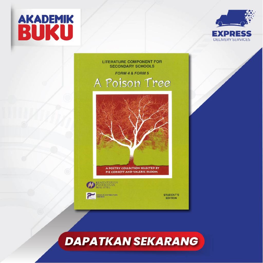AKADEMIK BUKU DANALIS TEXT BOOK A POISON TREE FORM 4 5 9789839222074 ...