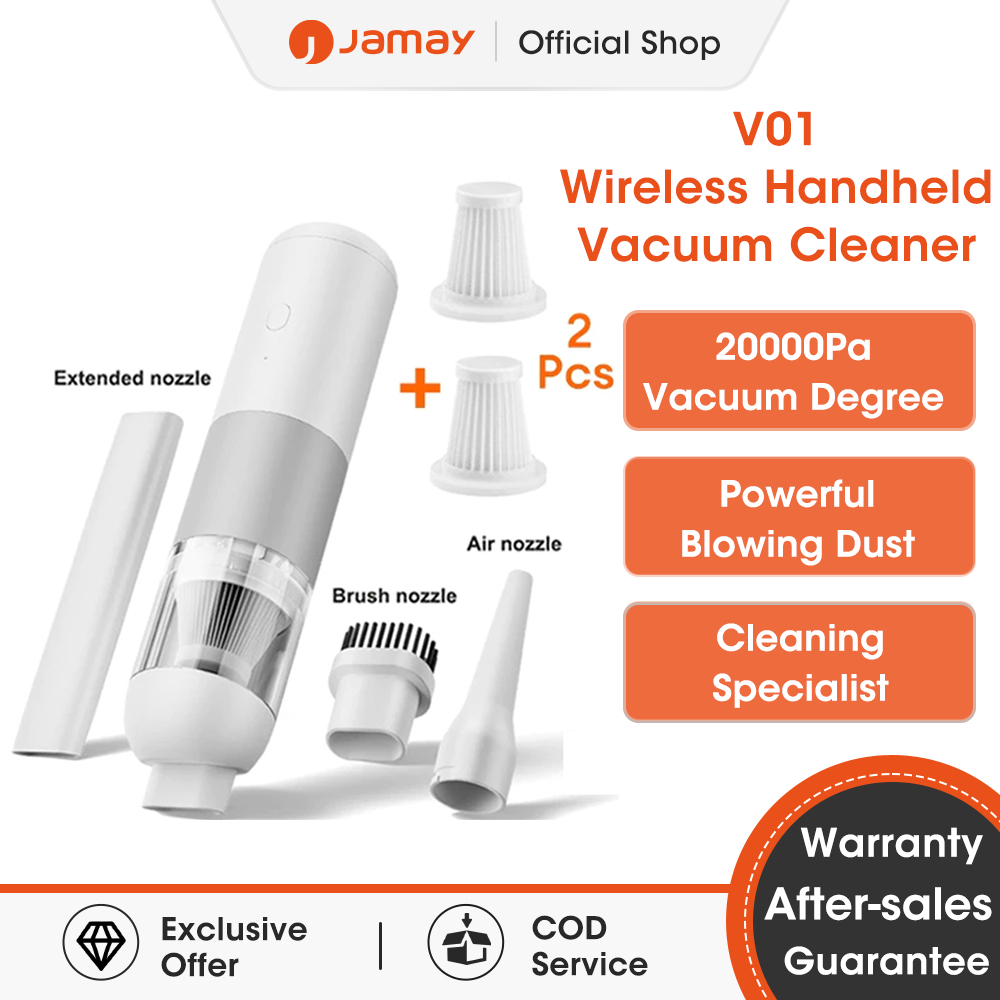 JAMAY Mini Vacuum Cleaner 20000Pa Rechargeable & Portable Wireless Car ...