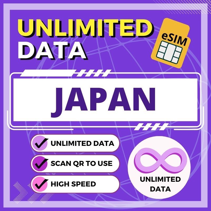 Japan esim unlimited data 日本 esim jepun esim japan sim osaka tokyo ...