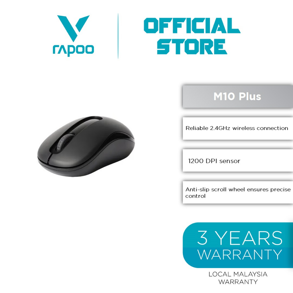 RAPOO 2.4GHZ USB WIRELESS MOUSE / LAPTOP MOUSE / DESKTOP MICE / M10PLUS ...