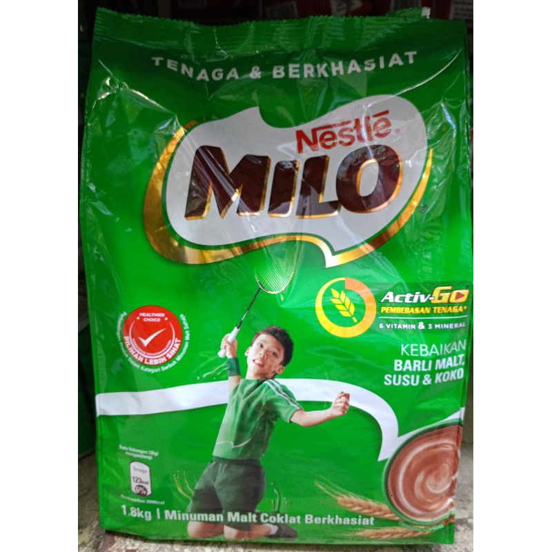 Nestle Milo Activ-Go Chocolate Malt Powder Softpack (1.8kg) | Shopee Malaysia