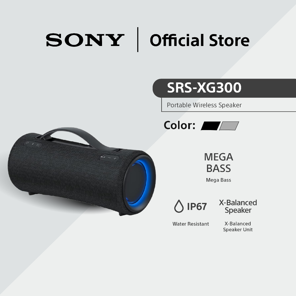 Sony SRS-XG300 Portable Wireless Speaker | Powerful Party Sound | 25h ...