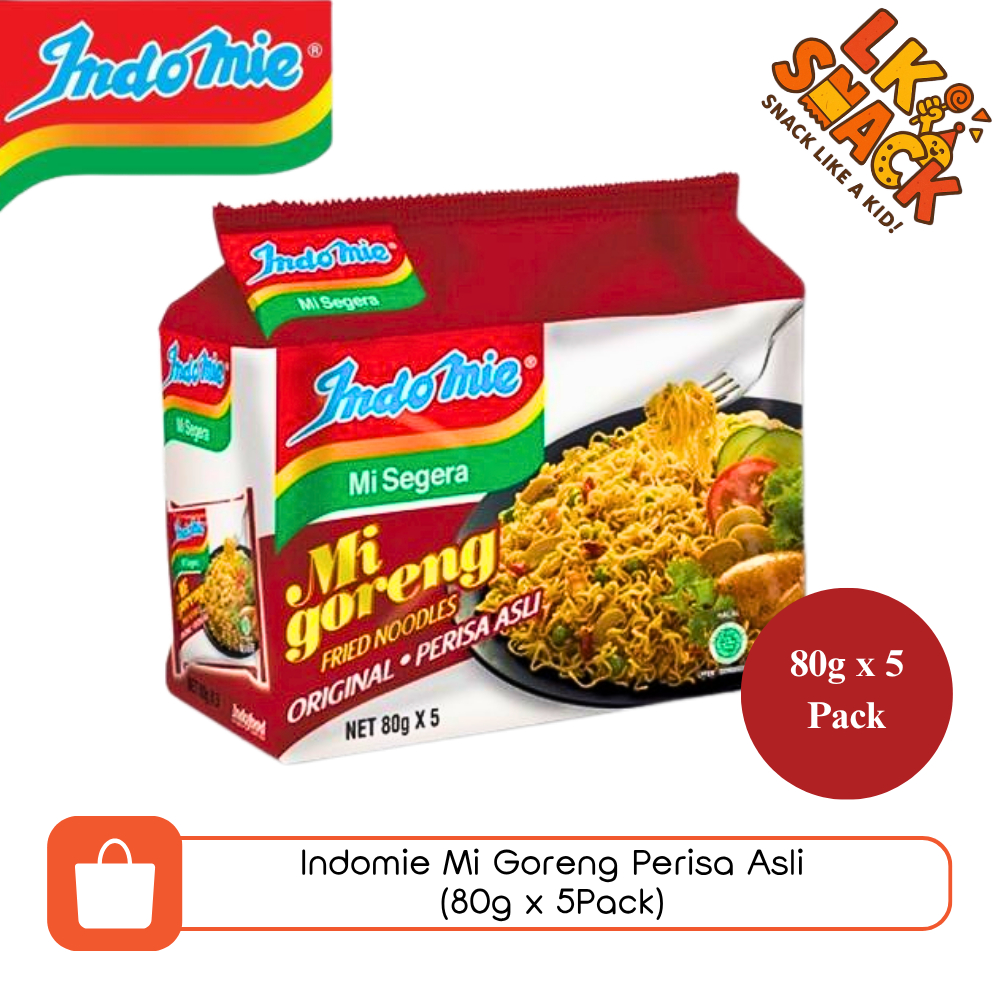 Indomie Mi Goreng Perisa Asli (80g x 5Pack) | Shopee Malaysia