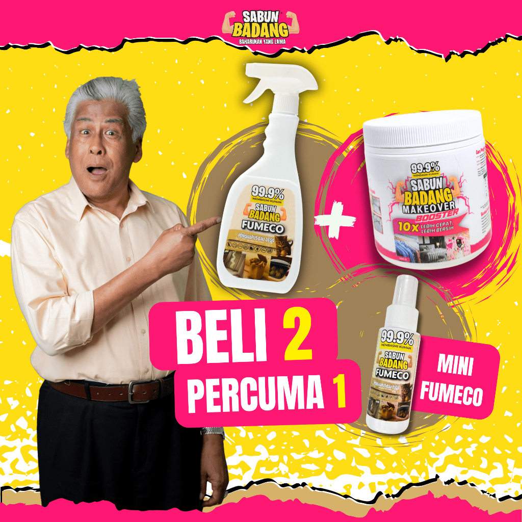 Combo Sabun Badang Fumeco + Makeover + Mini Spray (Pembersih & Pewangi ...