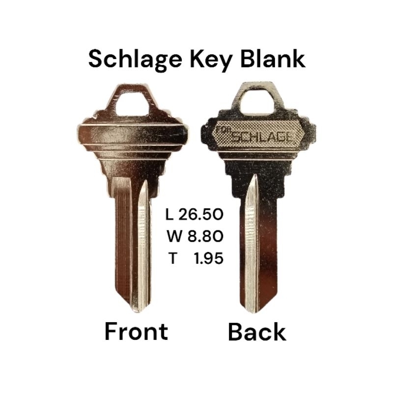 Schlage Key Blank Thickness 1.95 | Shopee Malaysia