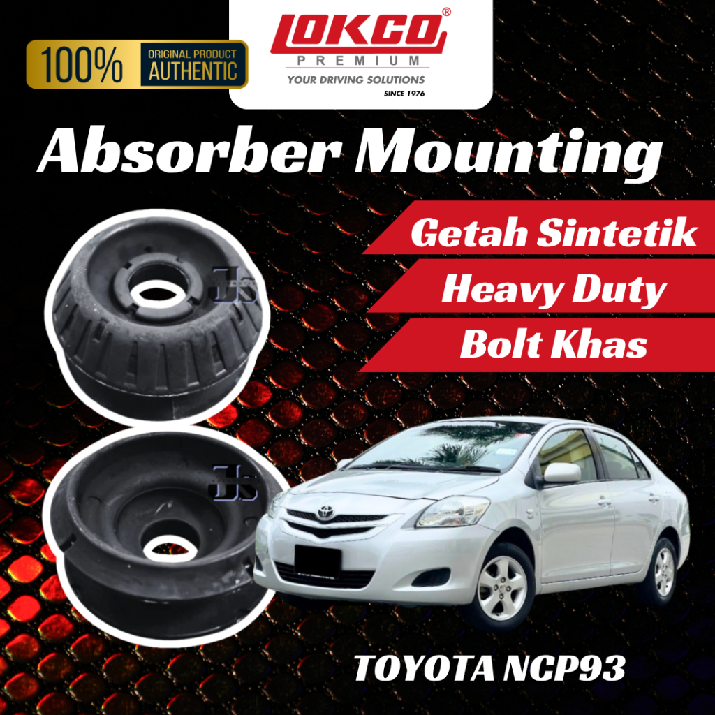 LOKCO Premium Heavy Duty Absorber Mounting TOYOTA VIOS NCP93/YARIS NCP91 (Front/Depan) | Shopee ...