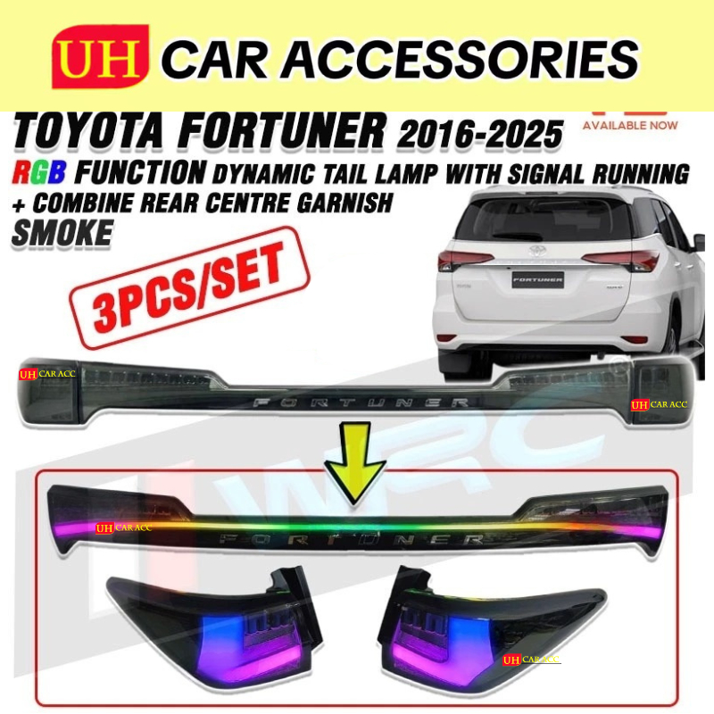 TOYOTA FORTUNER 2016 - 2025 RGB FUNCTION DYNAMIC TAIL LAMP WITH SIGNAL ...