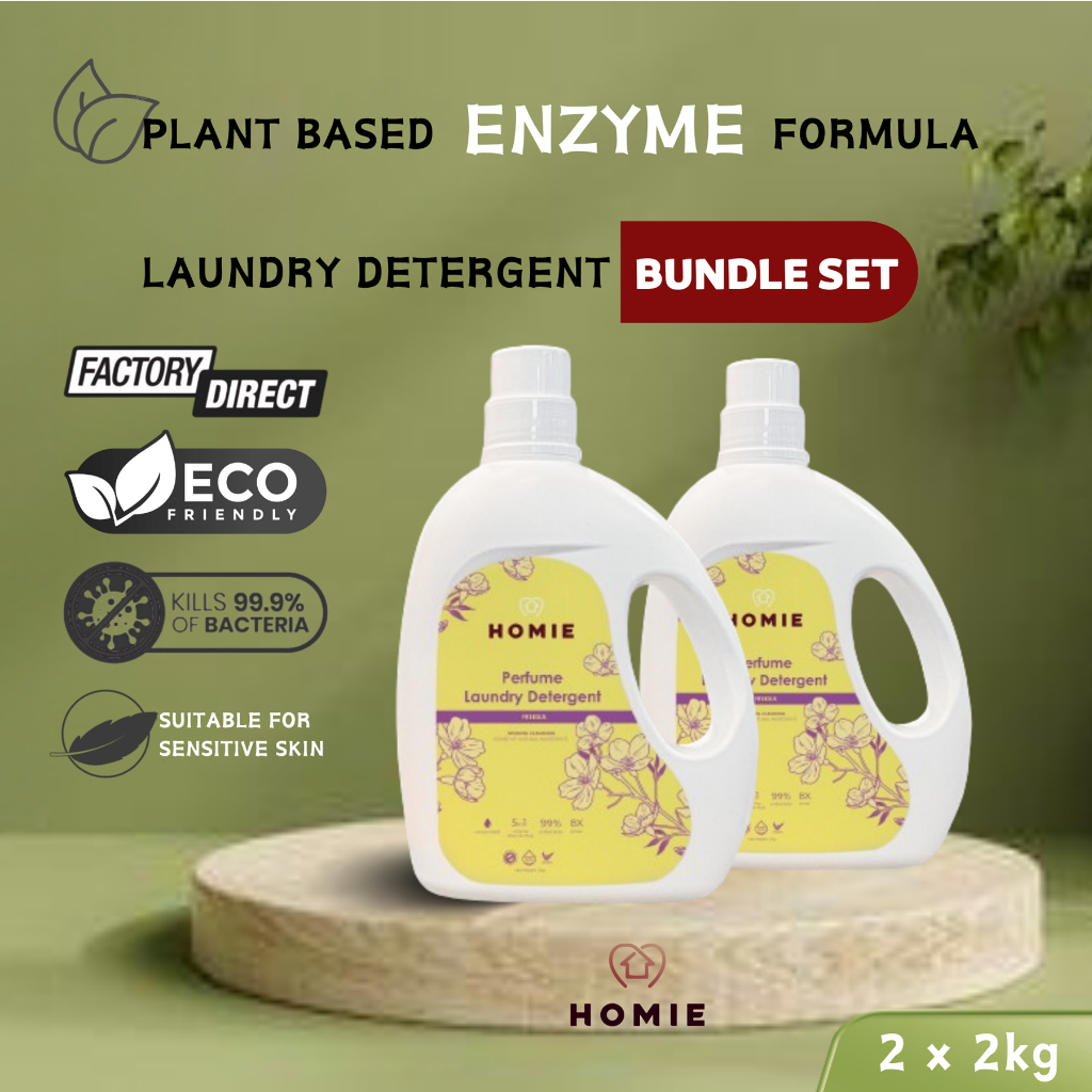 HOMIE Enzyme Anti-Bacterial Perfume Laundry Detergent (Value Pack - 2 ...