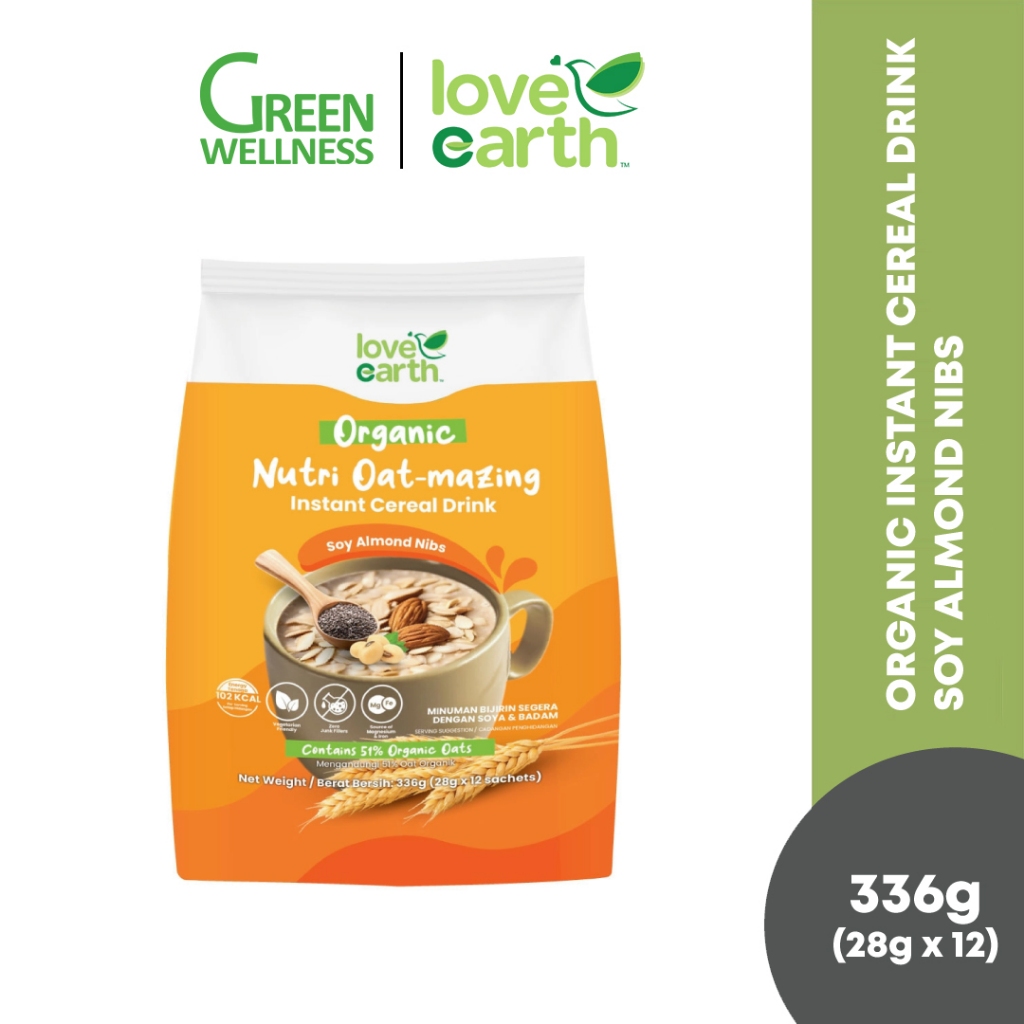 Love Earth Organic Nutri Oat-mazing Instant Cereal Drink Soy Almond ...