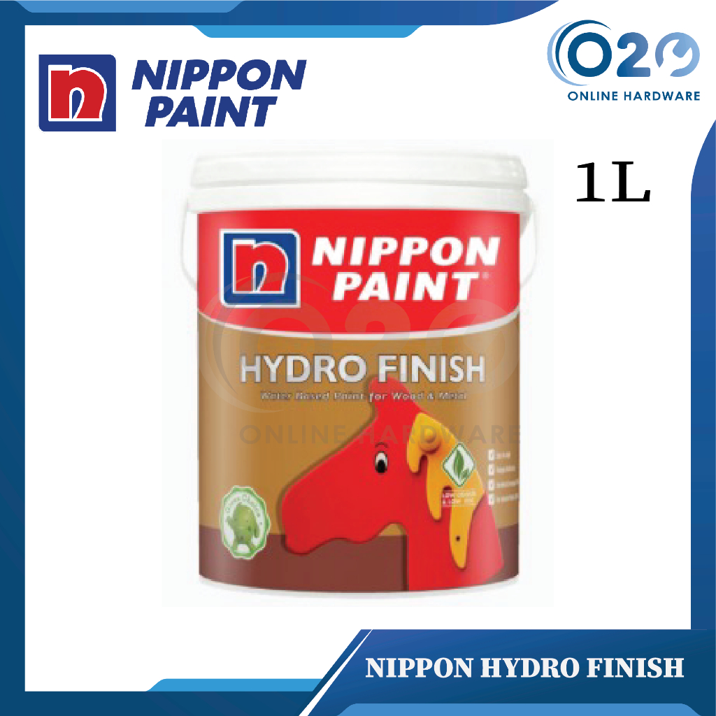 1L Nippon Paint Hydro Finish Wood And Metal Water Based Cat Wood Paint ...