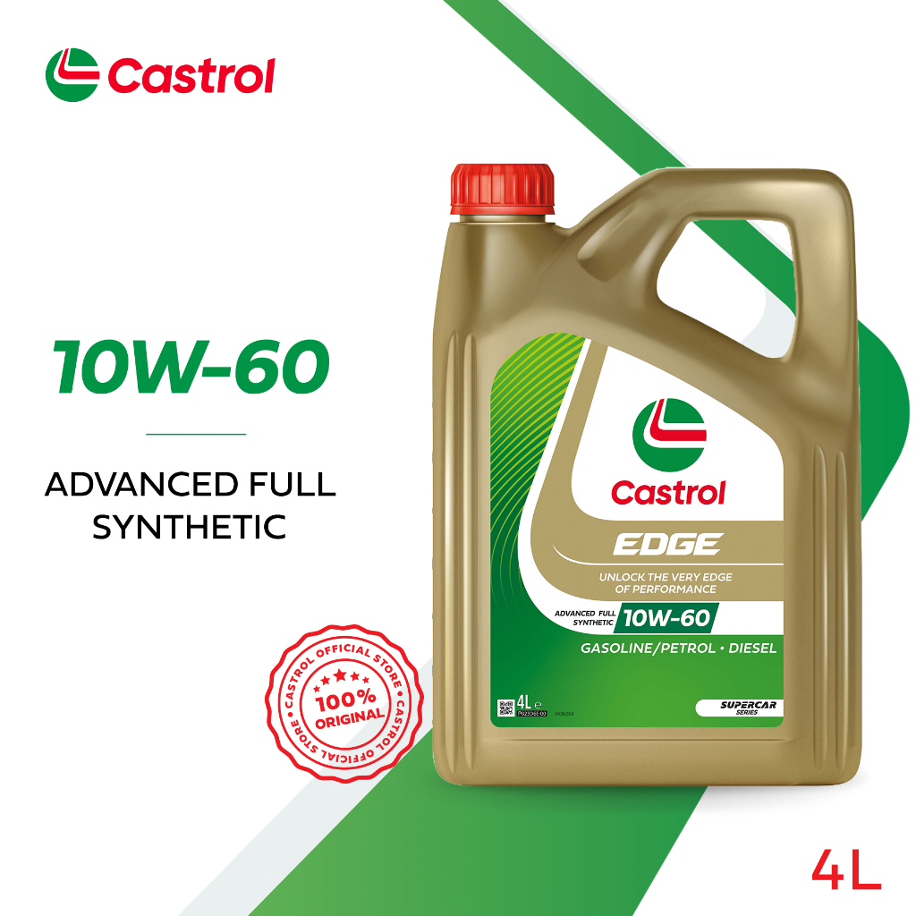 Castrol EDGE 10W-60 A3/B4 (4L) Minyak Enjin Sintetik Penuh untuk ...
